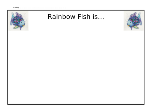 Rainbow Fish writing frame | Teaching Resources
