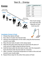 Home Learning Pack ~ KS3 ~ Year 8 ~ Energy | Teaching Resources
