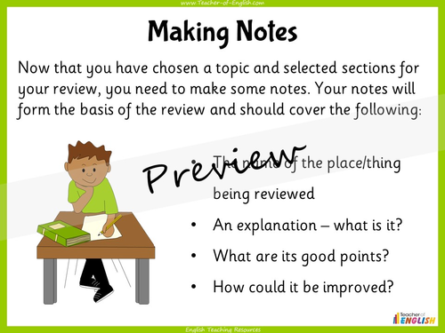 Writing a Review | Teaching Resources