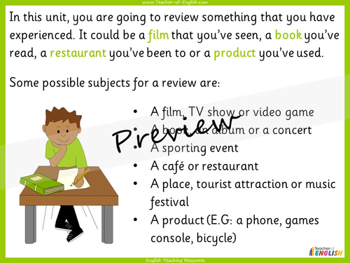 Writing a Review | Teaching Resources