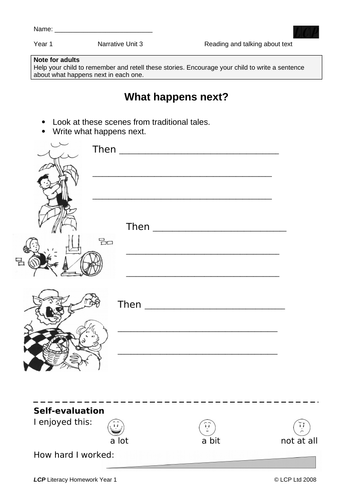 Year 1 Literacy/English Home Learning Pack includes Parental Guidance ...