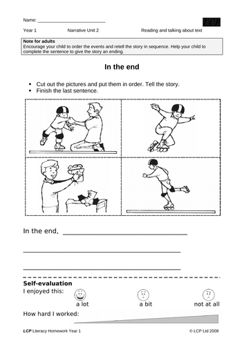 Year 1 Literacy/English Home Learning Pack includes Parental Guidance ...