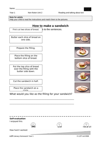 Year 1 Literacy/English Home Learning Pack includes Parental Guidance ...