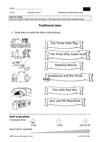 Year 1 Literacy/English Home Learning Pack includes Parental Guidance ...
