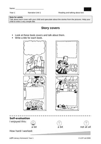 Year 1 Literacy/English Home Learning Pack includes Parental Guidance ...