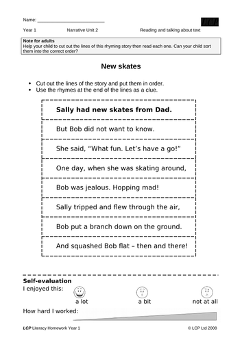 Year 1 Literacy/English Home Learning Pack includes Parental Guidance ...