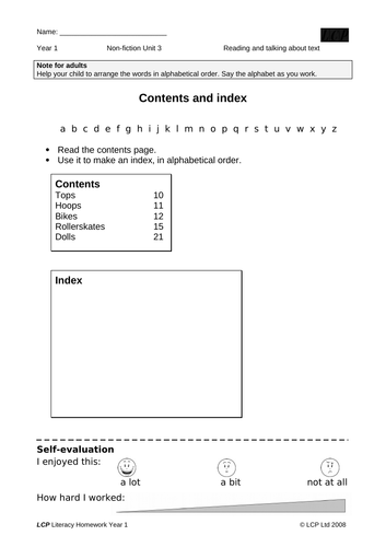 Year 1 Literacy/English Home Learning Pack includes Parental Guidance ...