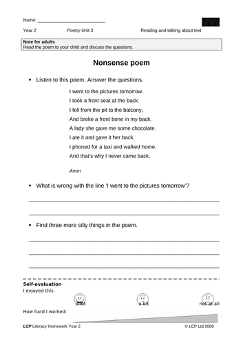 Year 2 Literacy/English Home Learning Pack (50 sheets) including ...