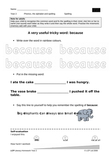 Year 2 Literacy/English Home Learning Pack (50 sheets) including ...
