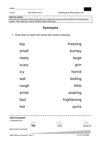 Year 2 Literacy/English Home Learning Pack (50 sheets) including ...