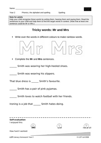 Year 2 Literacy/English Home Learning Pack (50 sheets) including ...