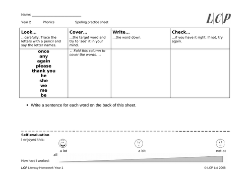 Year 2 Literacy/English Home Learning Pack (50 sheets) including ...