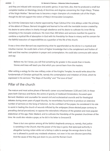 Saint Bernard (c 1090-1153) Feast Day 20th August | Teaching Resources