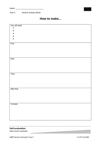 Year 3 English/Literacy Full Home Learning Pack (46 sheets) including ...