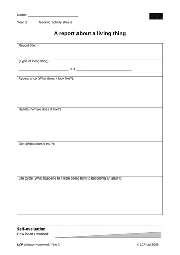 Year 3 English/Literacy Full Home Learning Pack (46 sheets) including ...