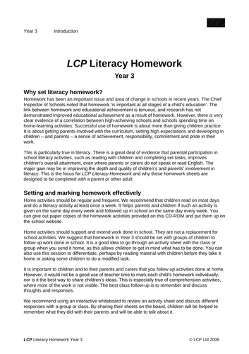 Year 3 English/Literacy Full Home Learning Pack (46 sheets) including ...