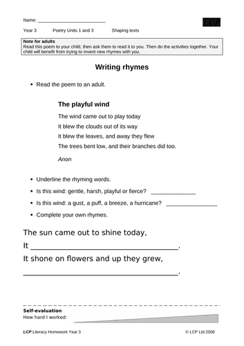 Year 3 English/Literacy Full Home Learning Pack (46 sheets) including ...