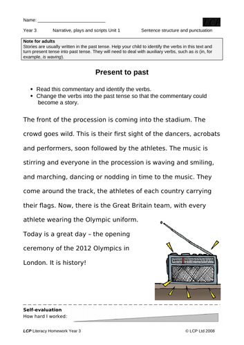 Year 3 English/Literacy Full Home Learning Pack (46 sheets) including ...