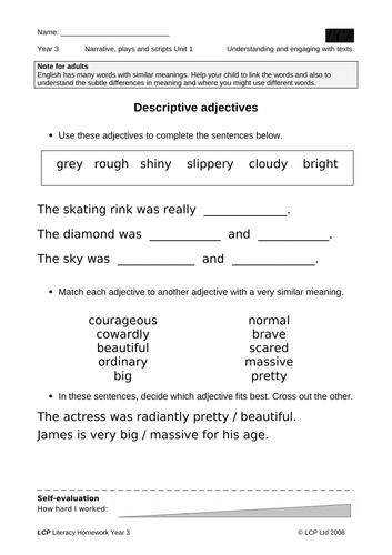 Year 3 English/Literacy Full Home Learning Pack (46 sheets) including ...