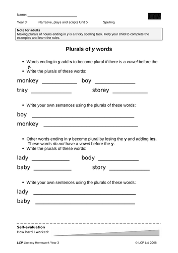 Year 3 English/Literacy Full Home Learning Pack (46 sheets) including ...
