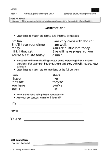 Year 3 English/Literacy Full Home Learning Pack (46 sheets) including ...