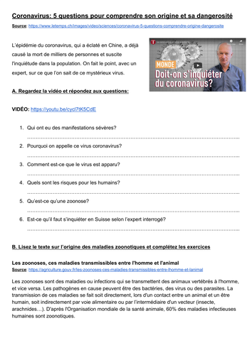 Coronavirus / COVID-19 - listening, reading, grammar and writing ...