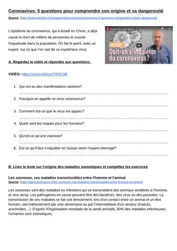 Coronavirus / COVID-19 - listening, reading, grammar and writing ...