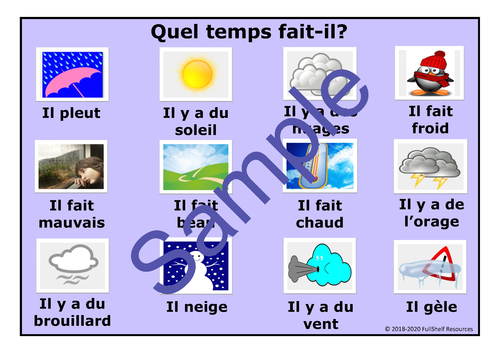 French Weather Worksheets (La Meteo) | Teaching Resources