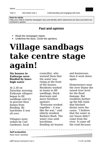 Year 4 English/ Literacy Home Learning Pack (48 sheets) including ...