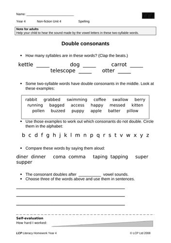 Year 4 English/ Literacy Home Learning Pack (48 sheets) including ...