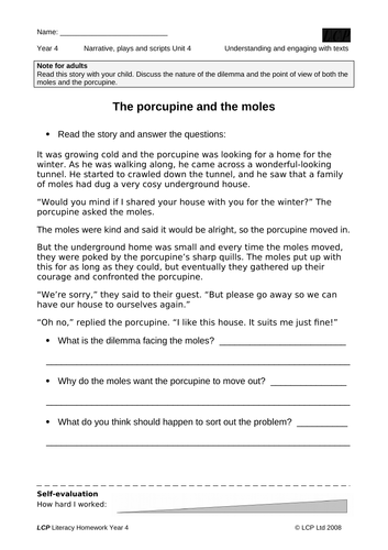 Year 4 English/ Literacy Home Learning Pack (48 sheets) including ...