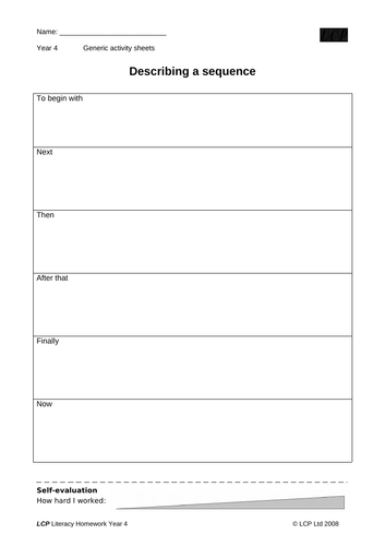 Year 4 English/ Literacy Home Learning Pack (48 sheets) including ...
