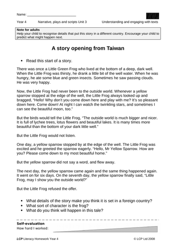 Year 4 English/ Literacy Home Learning Pack (48 sheets) including ...