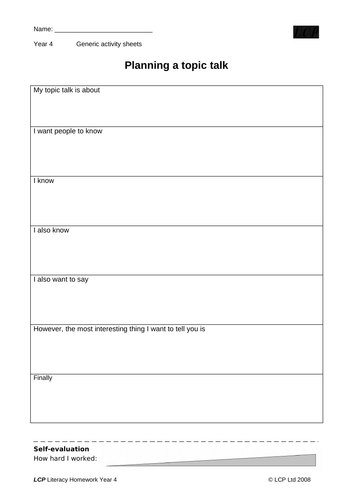 Year 4 English/ Literacy Home Learning Pack (48 sheets) including ...