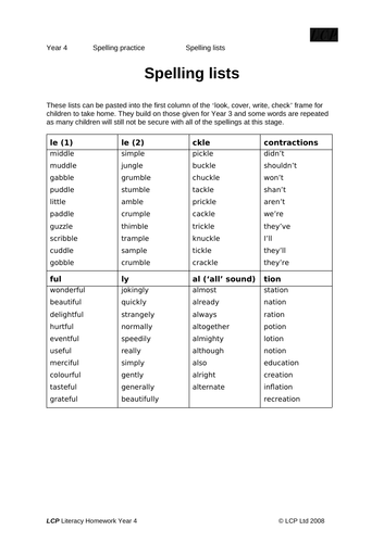 Year 4 English/ Literacy Home Learning Pack (48 sheets) including ...