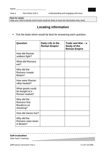 Year 4 English/ Literacy Home Learning Pack (48 sheets) including ...