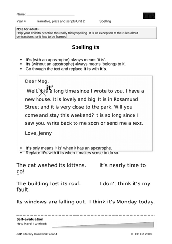 Year 4 English/ Literacy Home Learning Pack (48 sheets) including ...