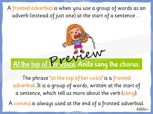 Fronted Adverbials - KS2 | Teaching Resources