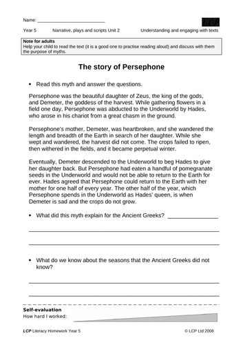 Year 5 English/Literacy Home Learning Pack (44 sheets) includes ...