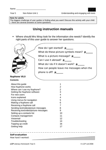 Year 5 English/Literacy Home Learning Pack (44 sheets) includes ...