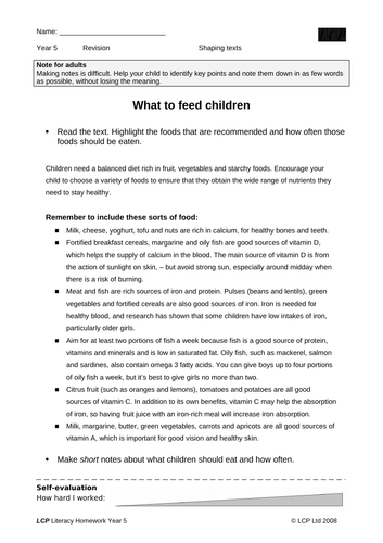 Year 5 English/Literacy Home Learning Pack (44 sheets) includes ...