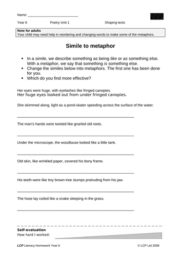 Year 6 English/Literacy Home Learning Pack (46 sheets) including ...