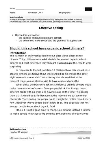 Year 6 English/Literacy Home Learning Pack (46 sheets) including ...