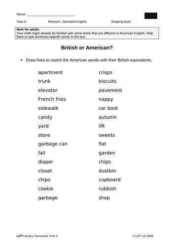 Year 6 English/Literacy Home Learning Pack (46 sheets) including ...