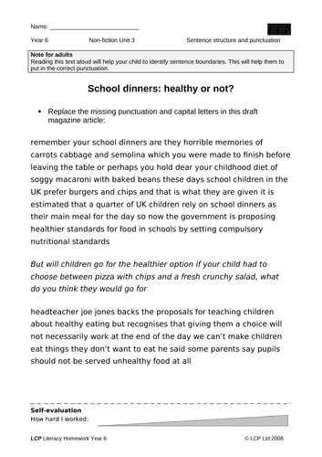 Year 6 English/Literacy Home Learning Pack (46 sheets) including ...