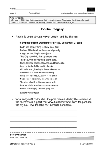 Year 6 English/Literacy Home Learning Pack (46 sheets) including ...