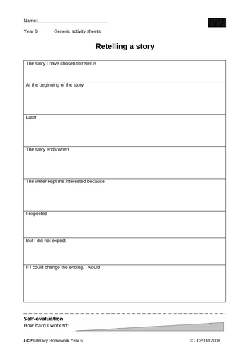 Year 6 English/Literacy Home Learning Pack (46 sheets) including ...