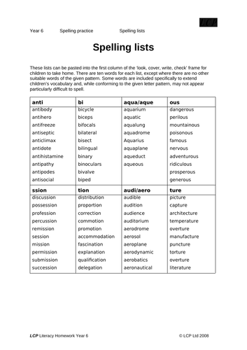 Year 6 English/Literacy Home Learning Pack (46 sheets) including ...