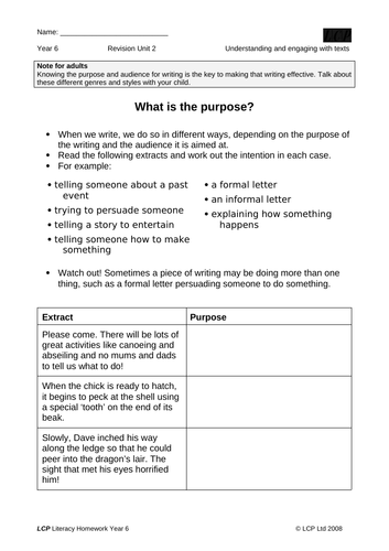 Year 6 English/Literacy Home Learning Pack (46 sheets) including ...