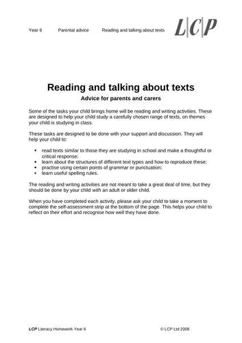 Year 6 English/Literacy Home Learning Pack (46 sheets) including ...
